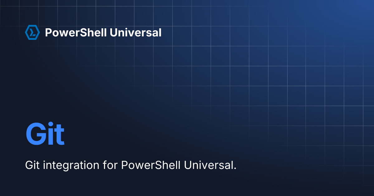 Git | PowerShell Universal