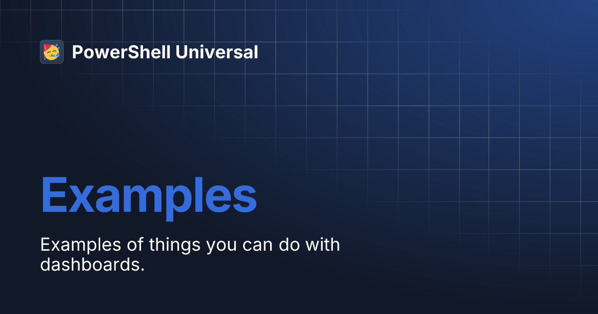Examples | PowerShell Universal