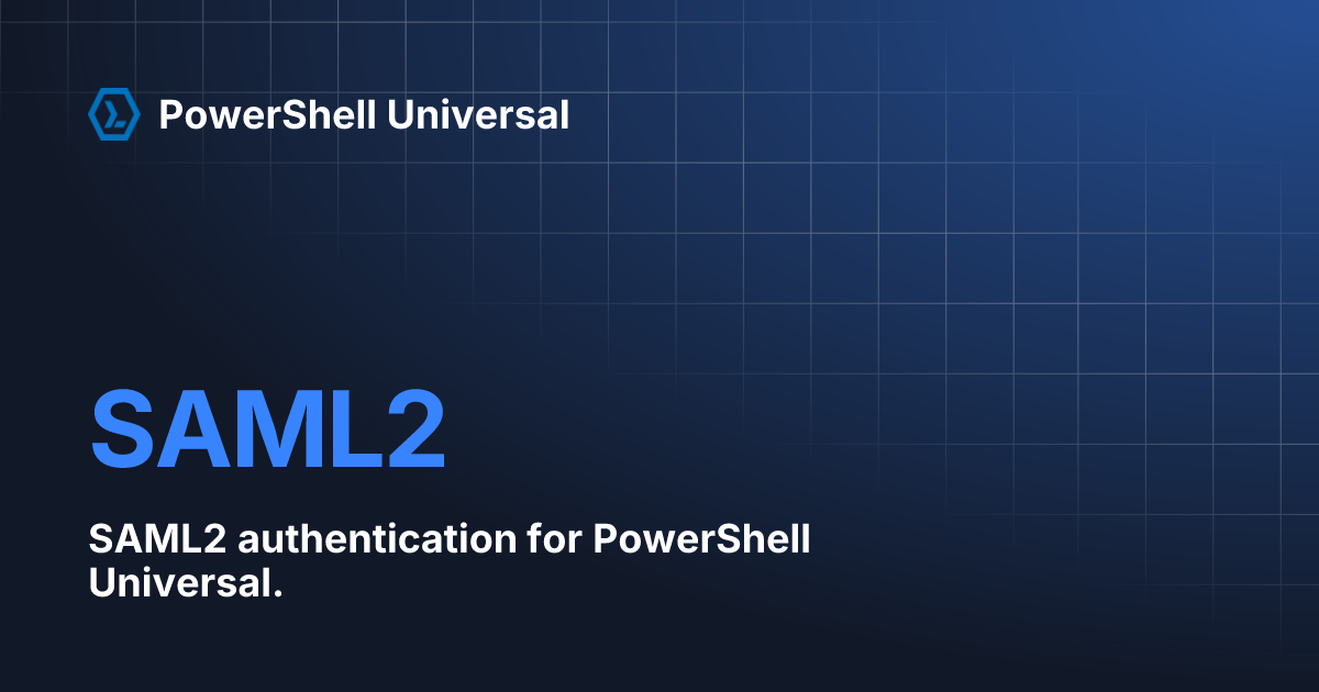 SAML2 | PowerShell Universal
