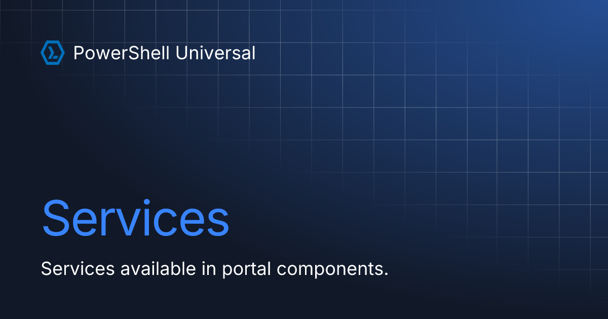 Services | PowerShell Universal