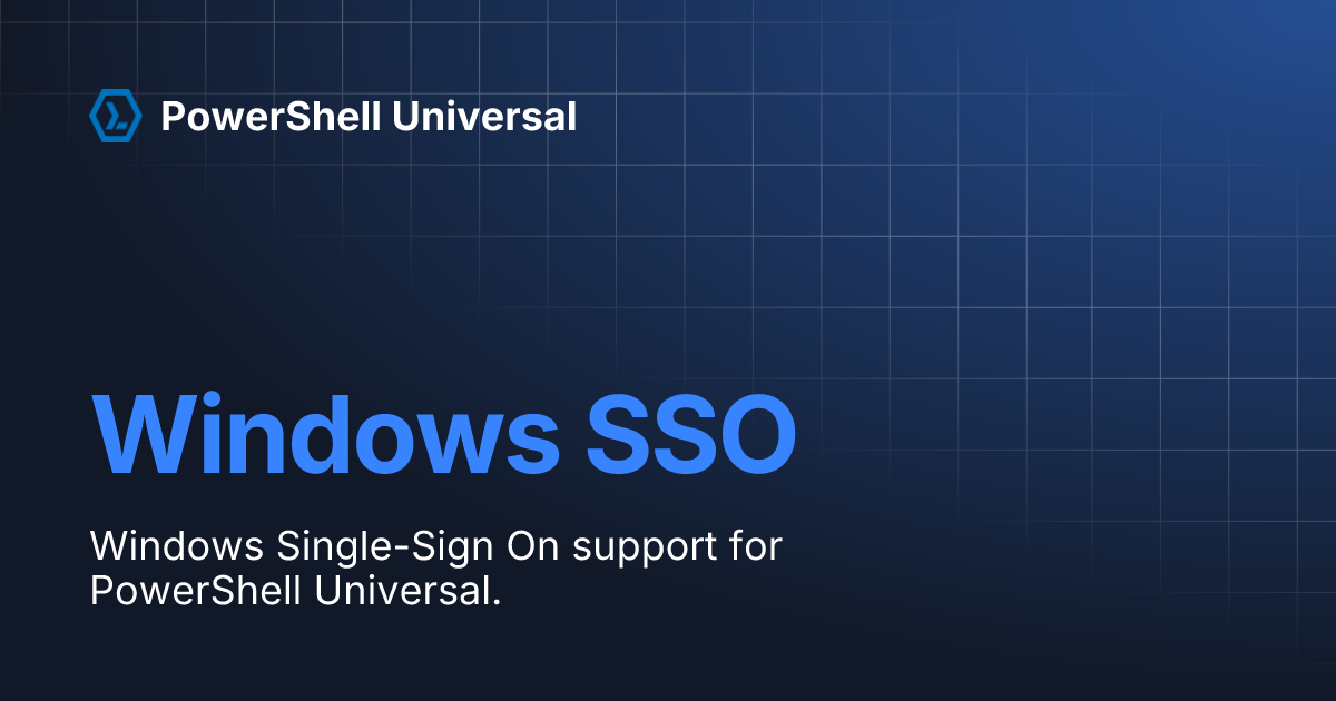 Windows SSO | PowerShell Universal