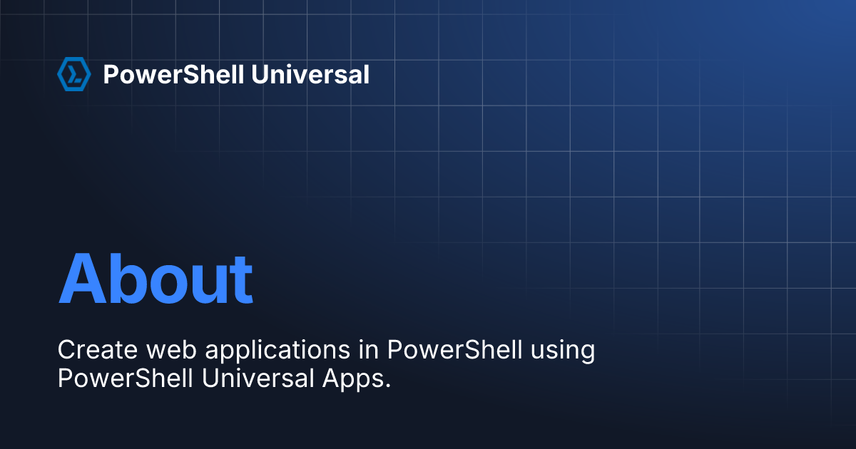 About | PowerShell Universal