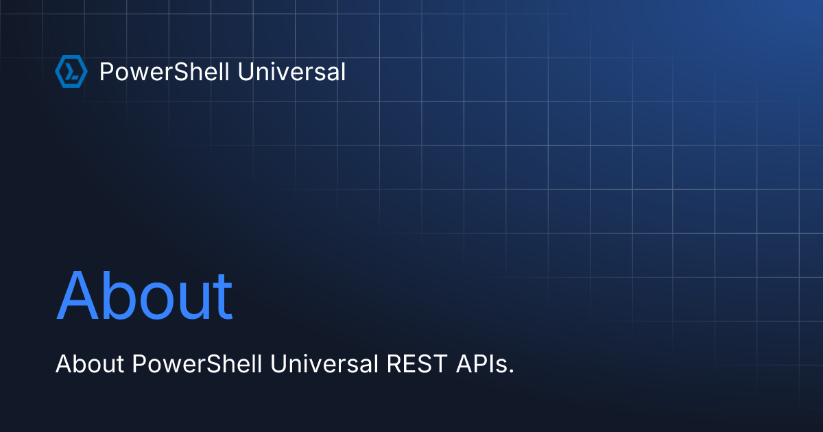 About | PowerShell Universal
