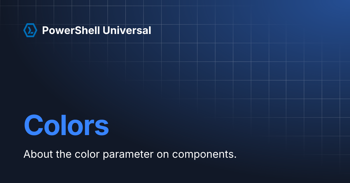 Colors | PowerShell Universal
